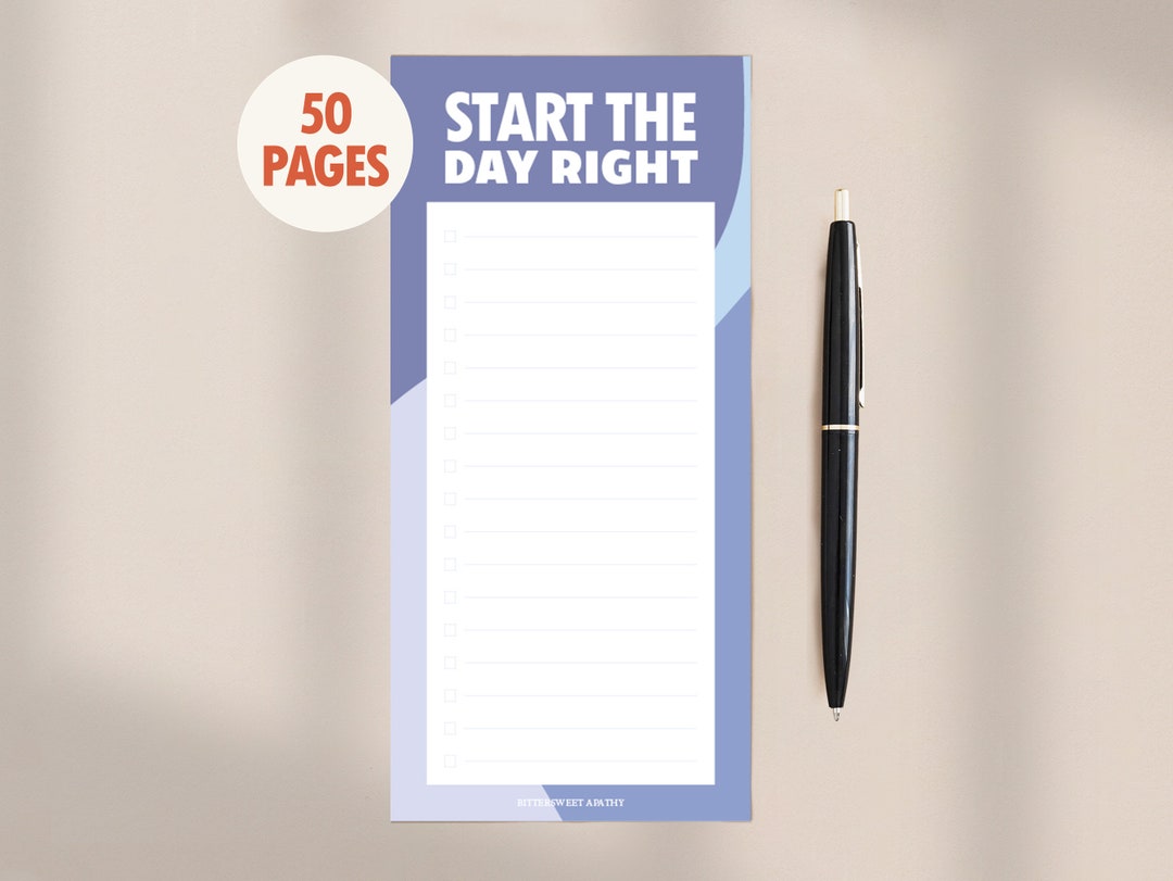 To Do List Memo Pad Tear Away Sheets Daily Task List Daily - Etsy
