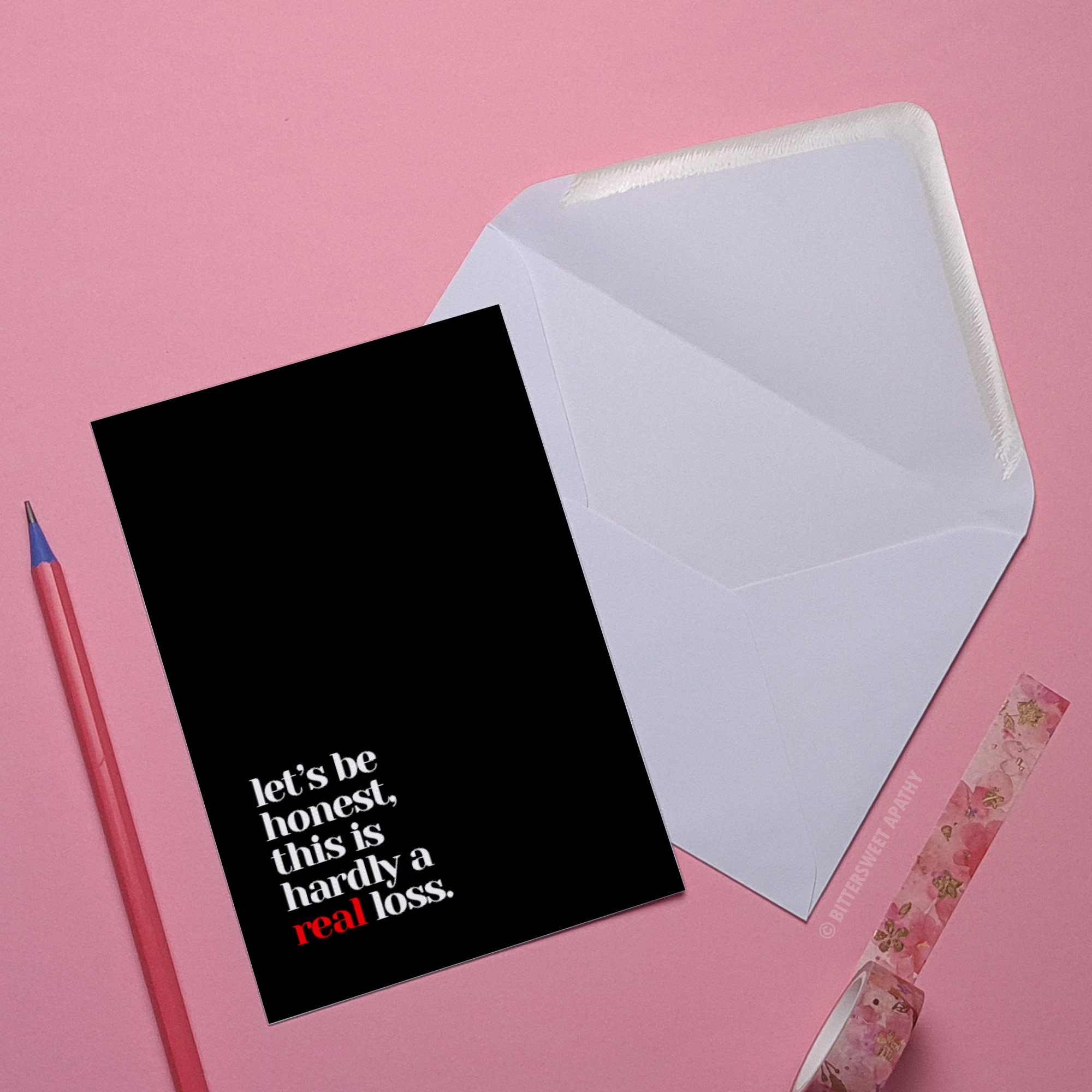Bereavement Card Funny Sympathy Card, Thinking of You Card, Sorry for ...