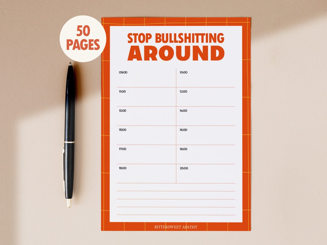 Memo Pad Tear Away Sheets, Daily Schedule, Daily to Do List, Weekly ...