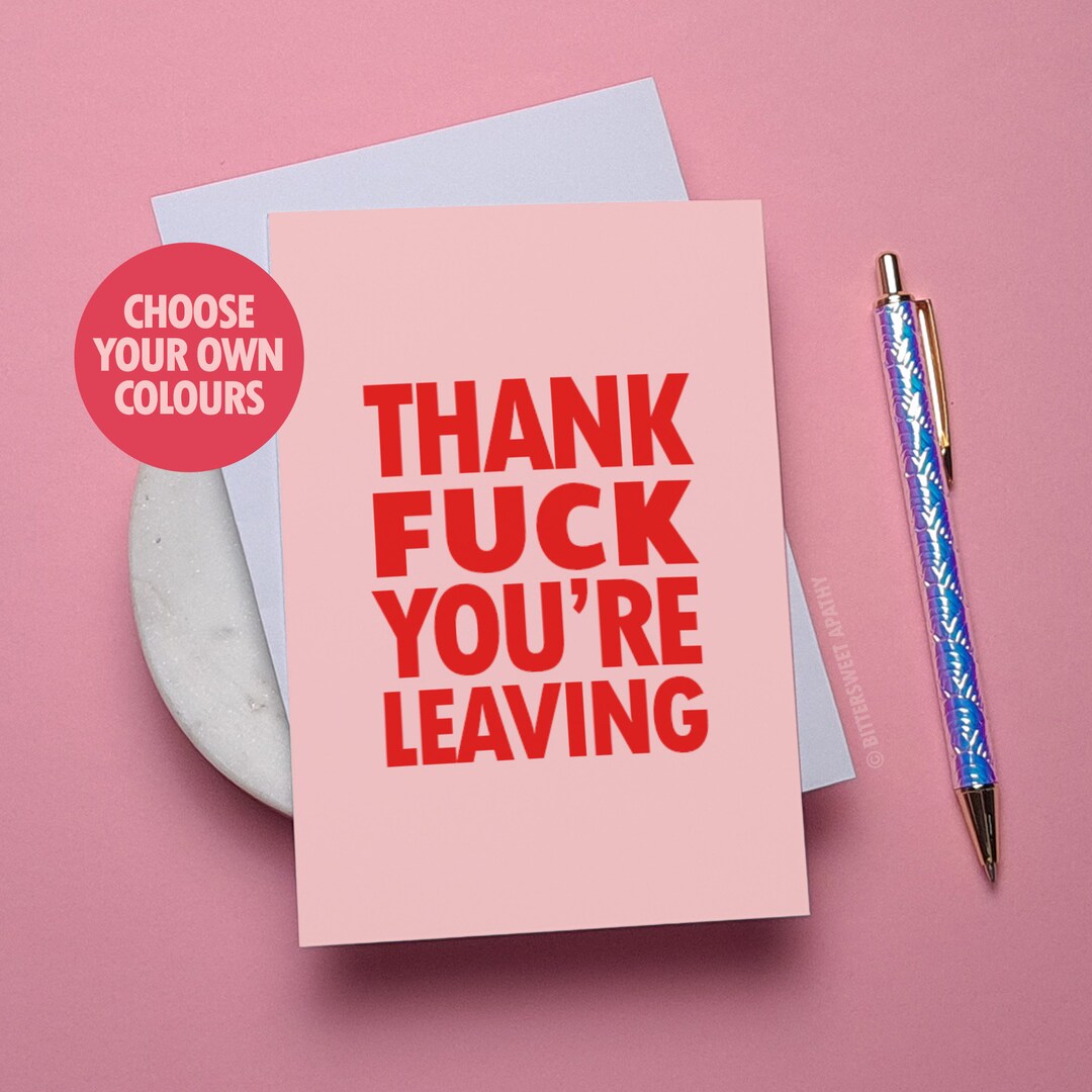 Goodbye Card Funny Leaving Card Congratulations Card Well Done Card Encouragement Cheeky