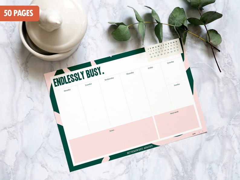 Weekly Planner Tear Away Sheets Weekly Schedule - Etsy