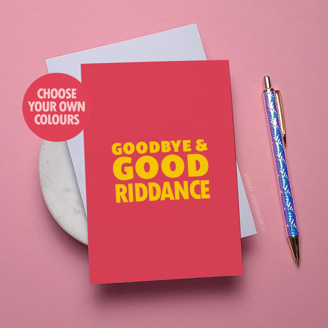 Goodbye Card | Funny Leaving Card, Congratulations Card, Well Done Card ...