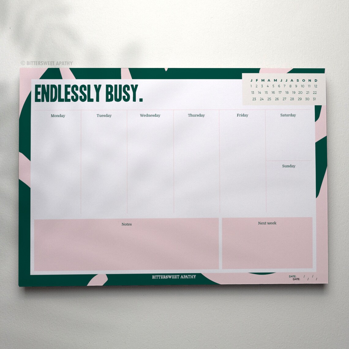 Weekly Planner Tear Away Sheets, Weekly Schedule, Productivity Planner ...