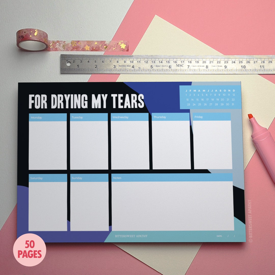 Weekly Planner Tear Away Sheets, Weekly Schedule, Productivity Planner ...