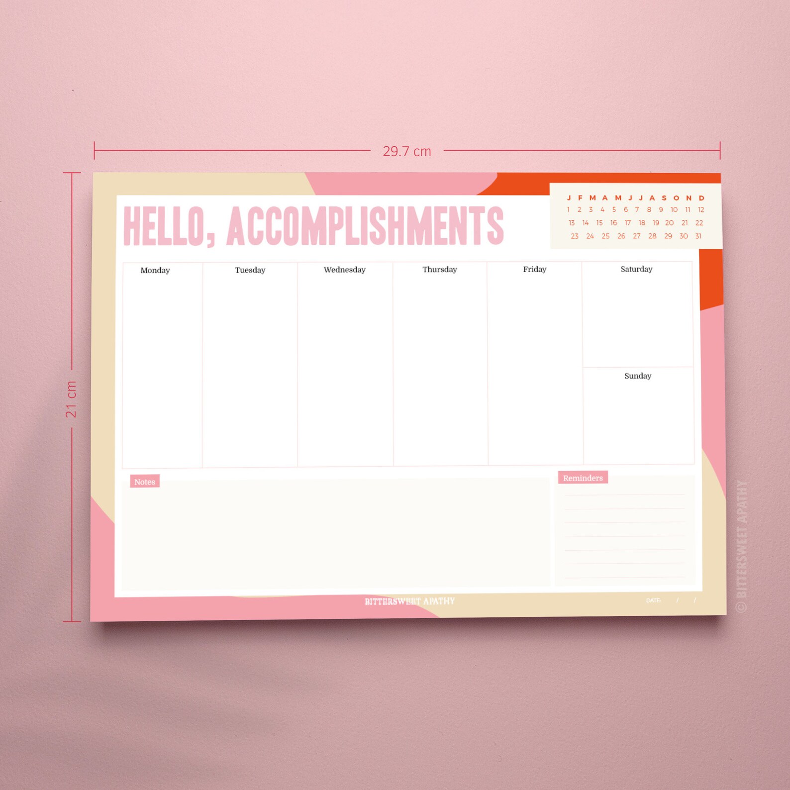 Weekly Planner | Tear Away Sheets, Weekly Schedule, Productivity ...