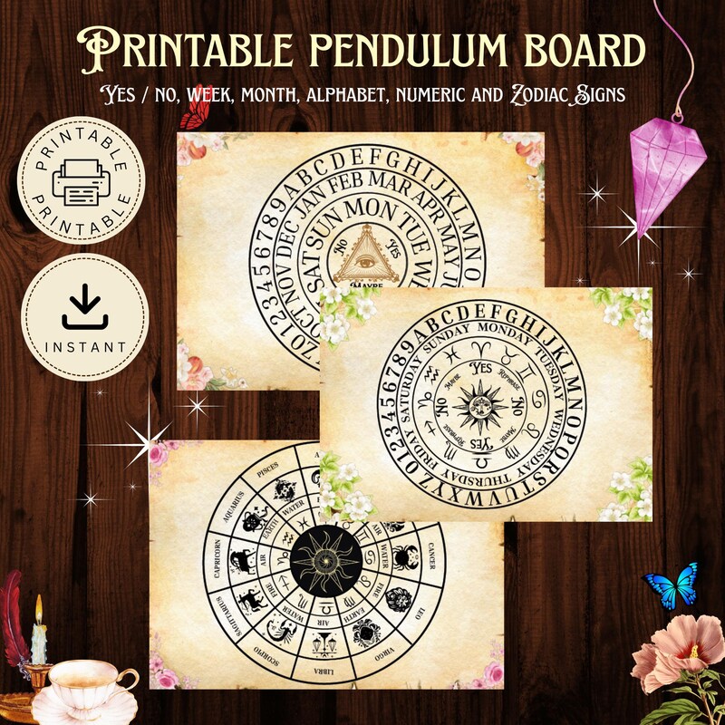 Pendulum Board Printable - Etsy