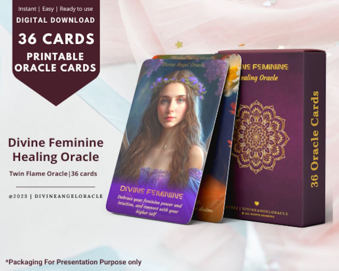 Divine Feminine Healing Oracle | Empowerment Message Deck | 36 ...