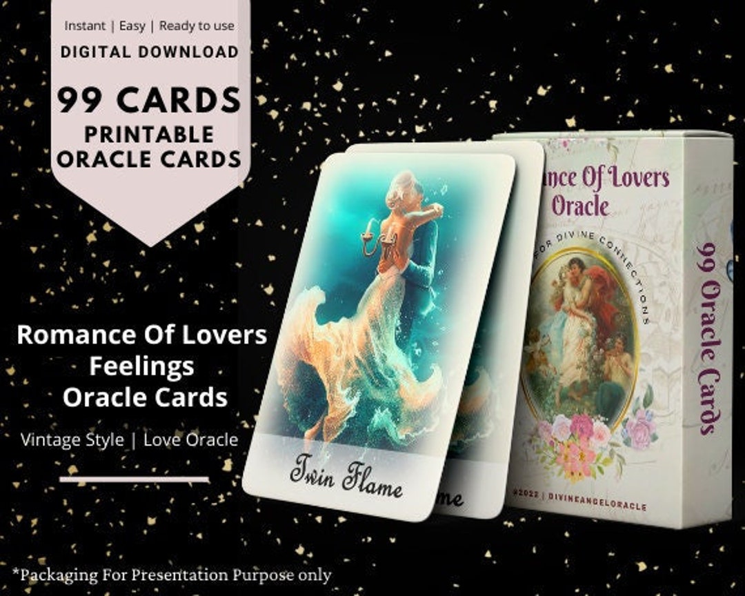 Printable Love Oracle Deck Twin Flame Feelings Digital Oracle Cards ...