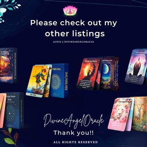 Printable Love Messages Tarot Deck, Digital Twin Flame and Psychic ...