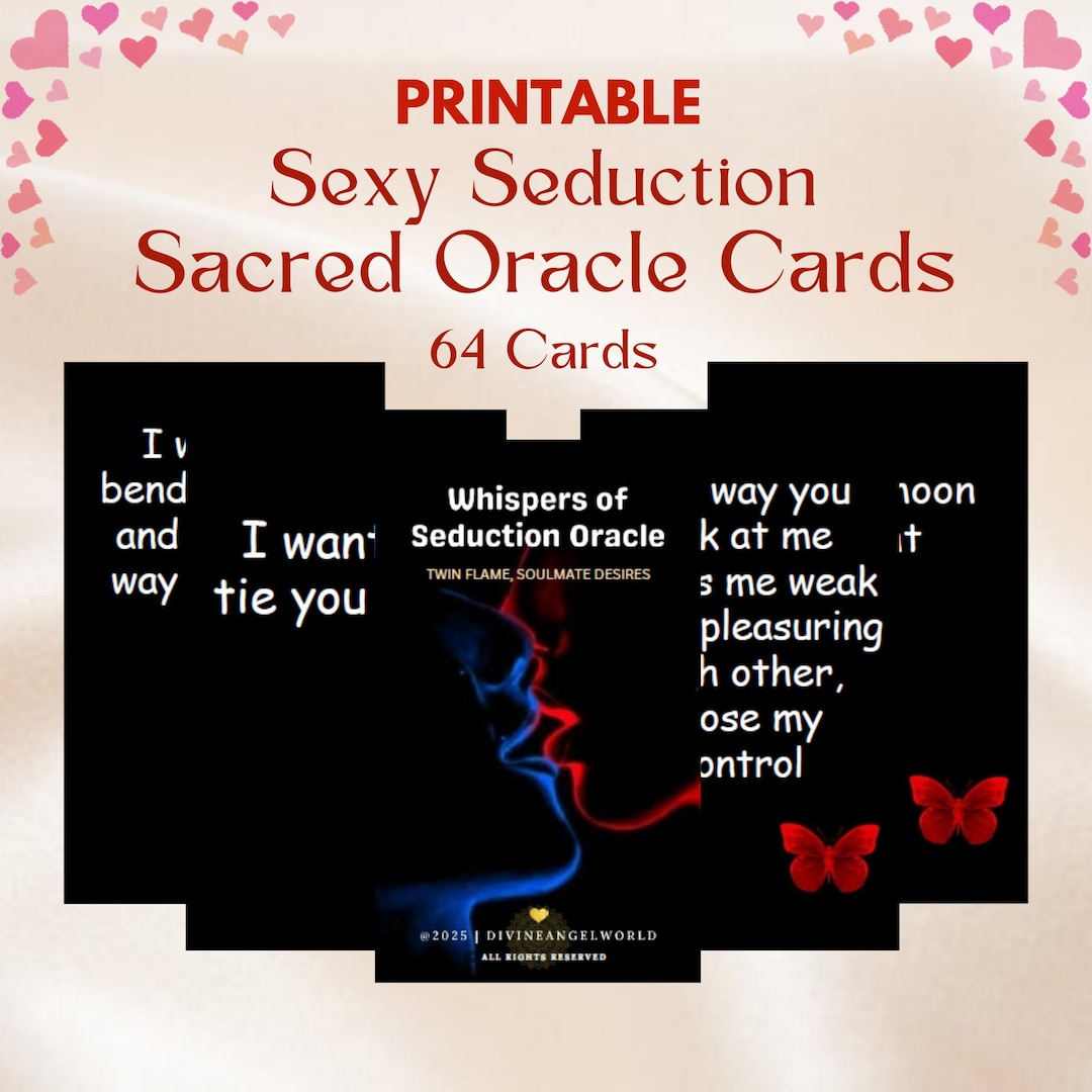 Printable Sensory Sexy Message Oracle Cards,18+ Seductive Divination ...