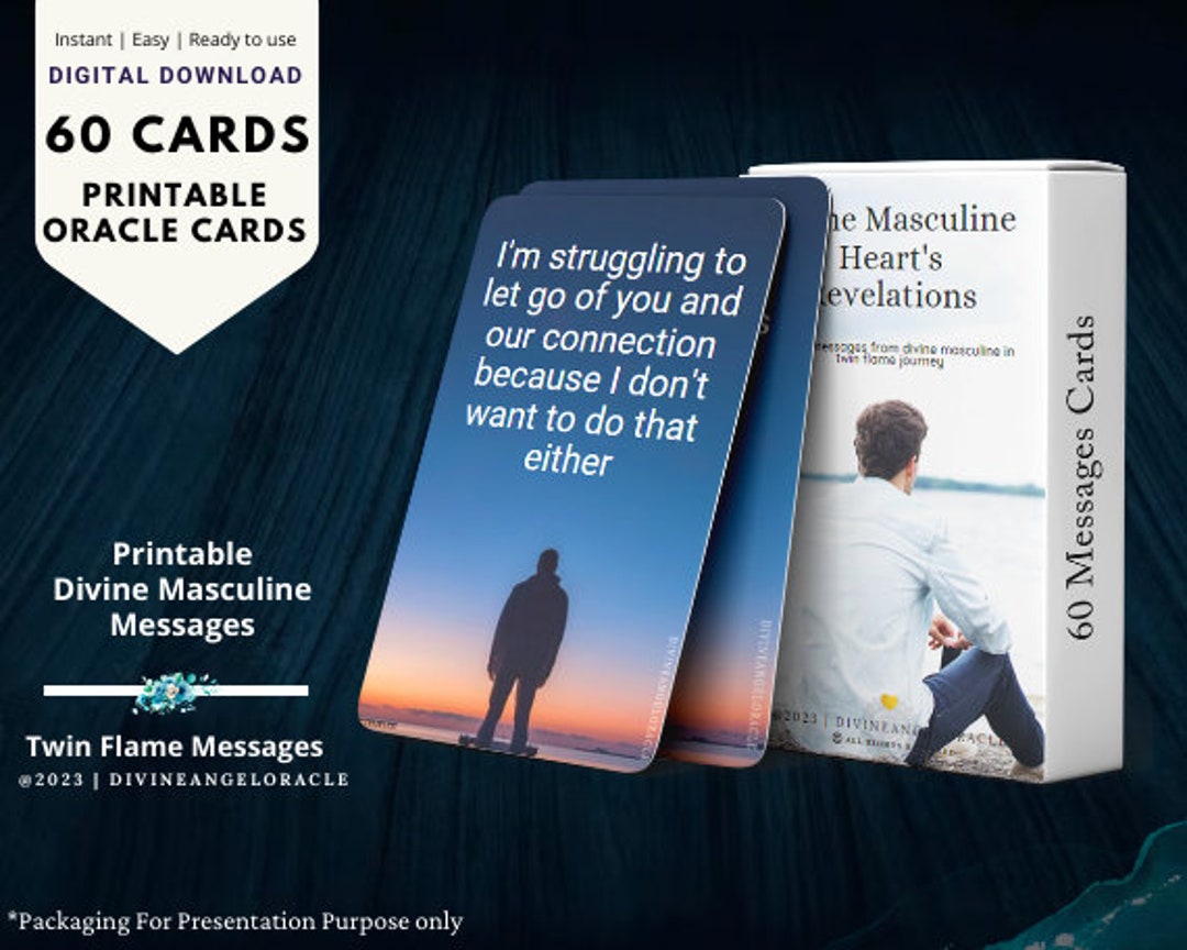 Printable Messages Oracle Deck, Messages From Divine Masculine or ...