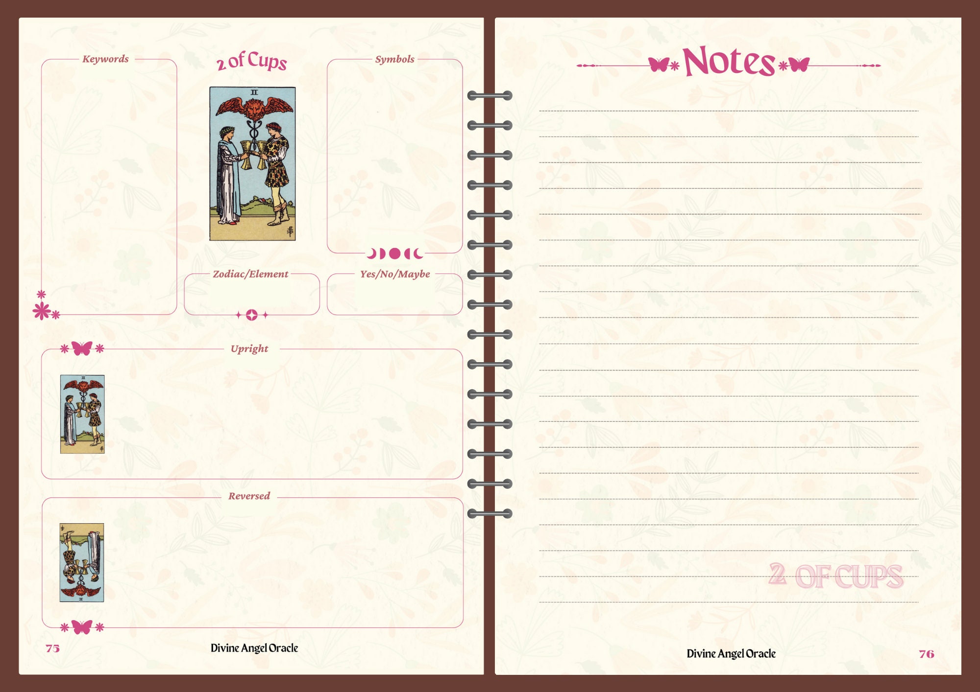 Printable Tarot Journal : Digital Tarot Spreads, Printable Beginner ...