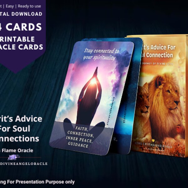 Printable Twin Flame Oracle Deck Keywords Love Digital Tarot Cards For Reading And Messages 92