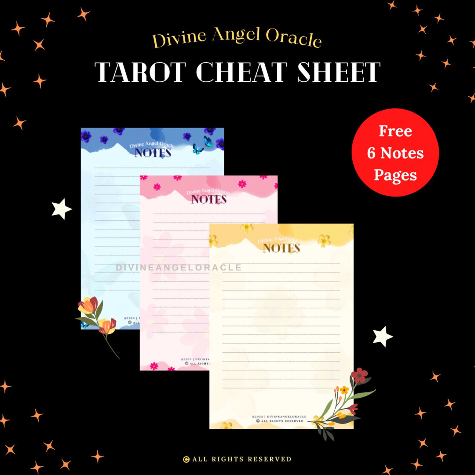 Printable Tarot Cheat Sheet for Beginners With Keywords to Learn Tarot ...