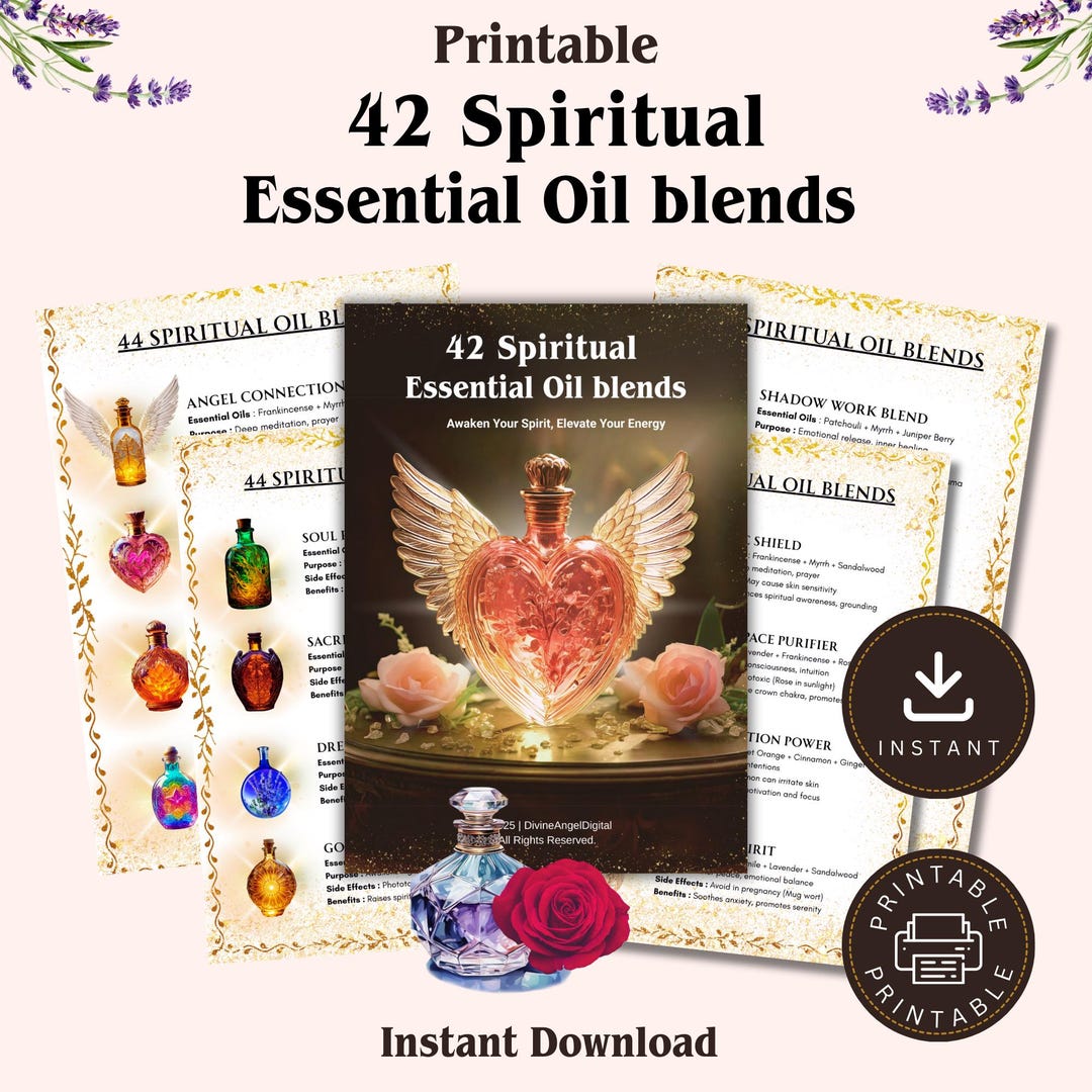 Printable Spiritual Oil Recipes | 42 Essential Oil Blends for Energy ...