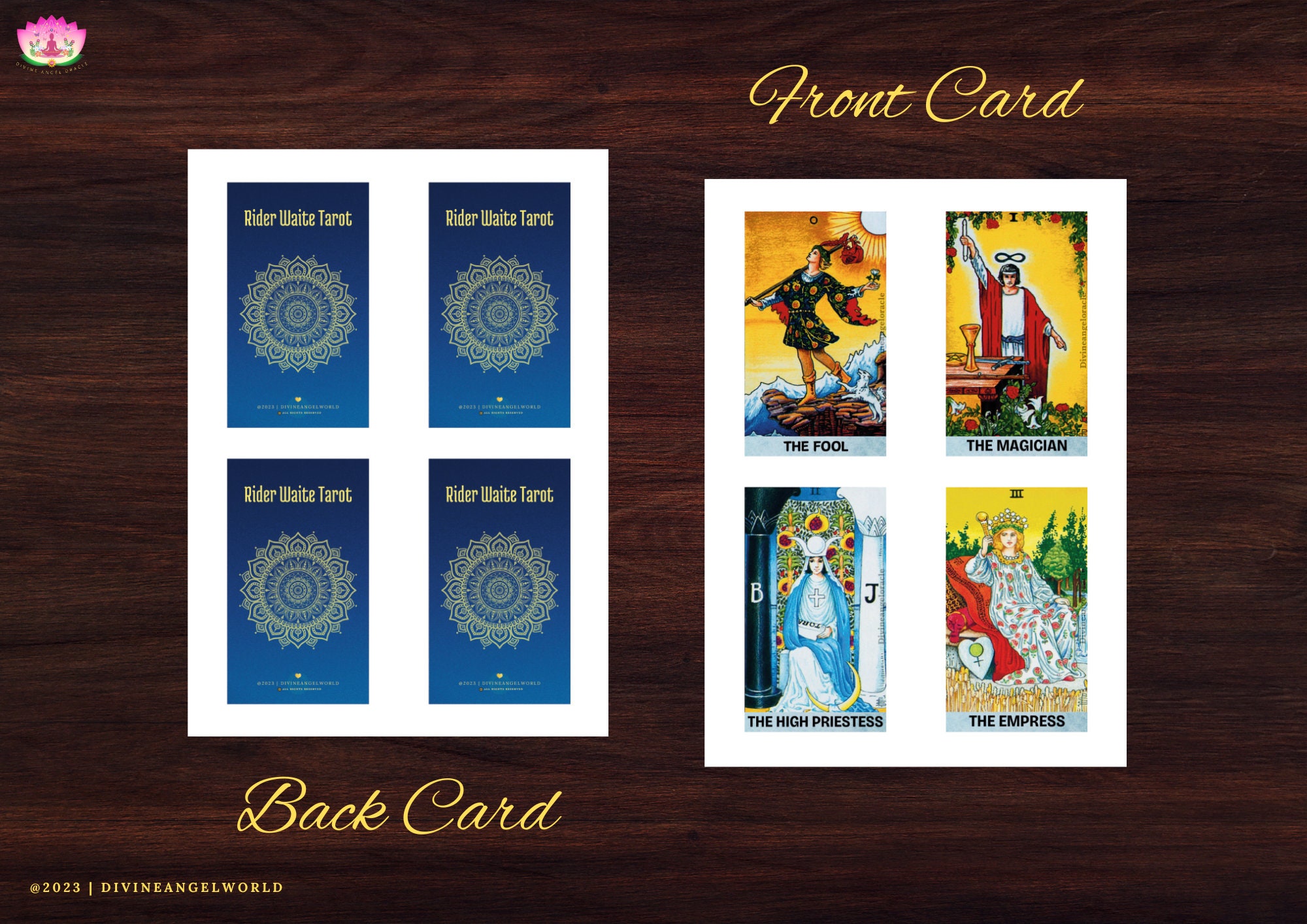 Printable Rider Waite Tarot Cards Digital Tarot Deck, Psychic Readings ...