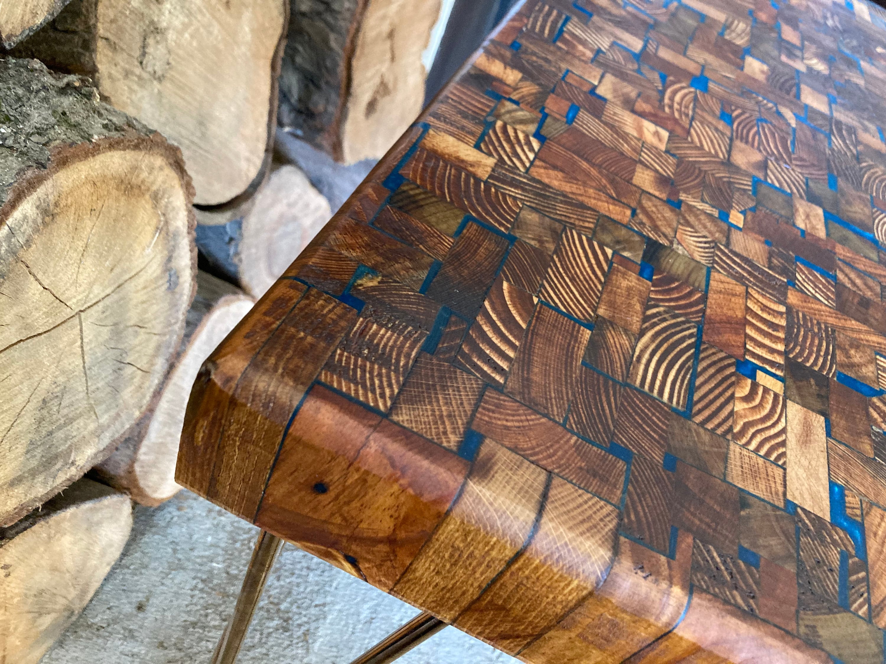 Unique Maxi Grain Side Table From Reclaimed Woods From North Unique Maxi Grain Side Table From Reclaimed Woods From North
