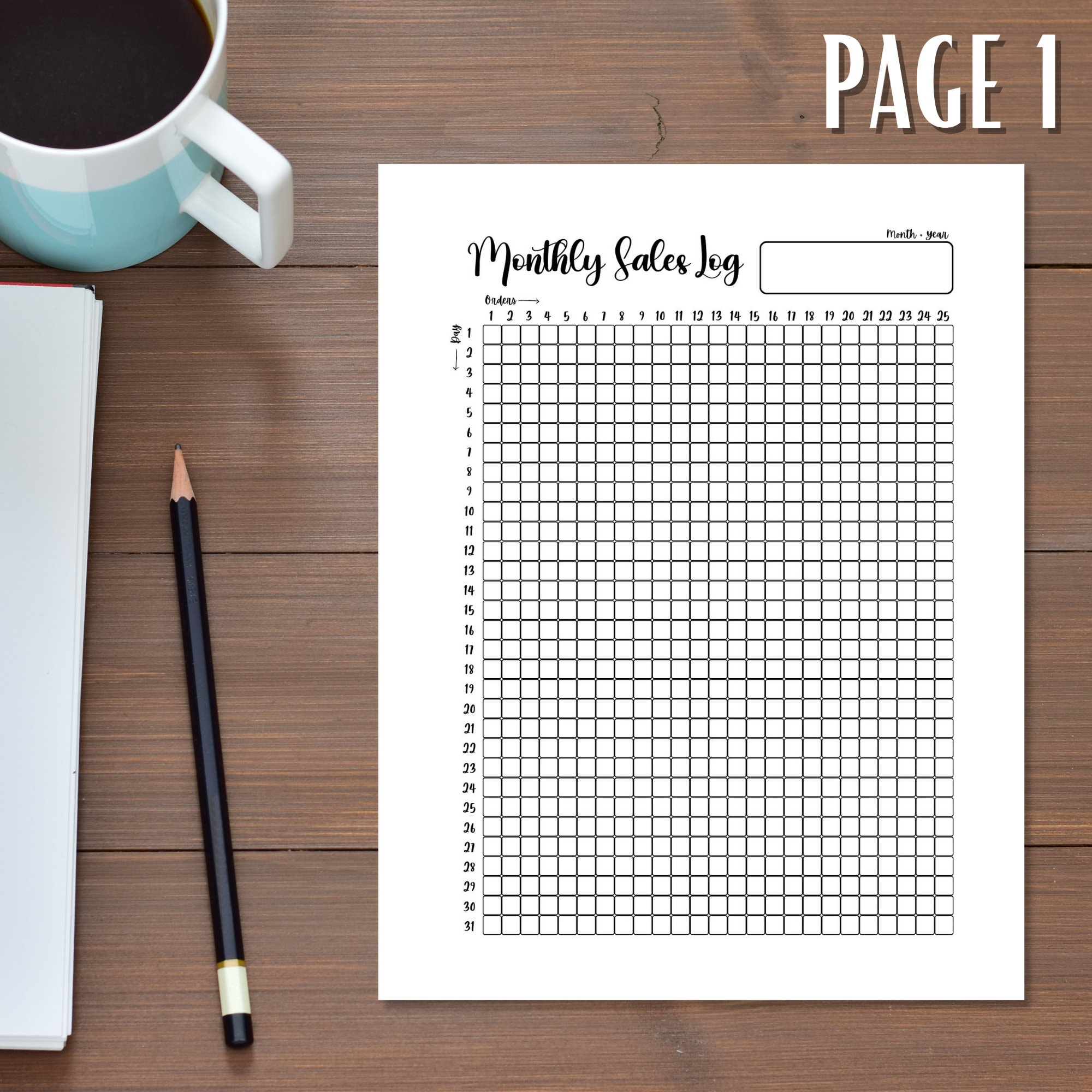 Etsy Sales Log Printable, Etsy Order Tracker, Order Log by State ...