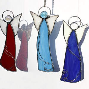 Stained Glass Angels Christmas Ornament Xmas Tree Angel Suncatcher Wall ...