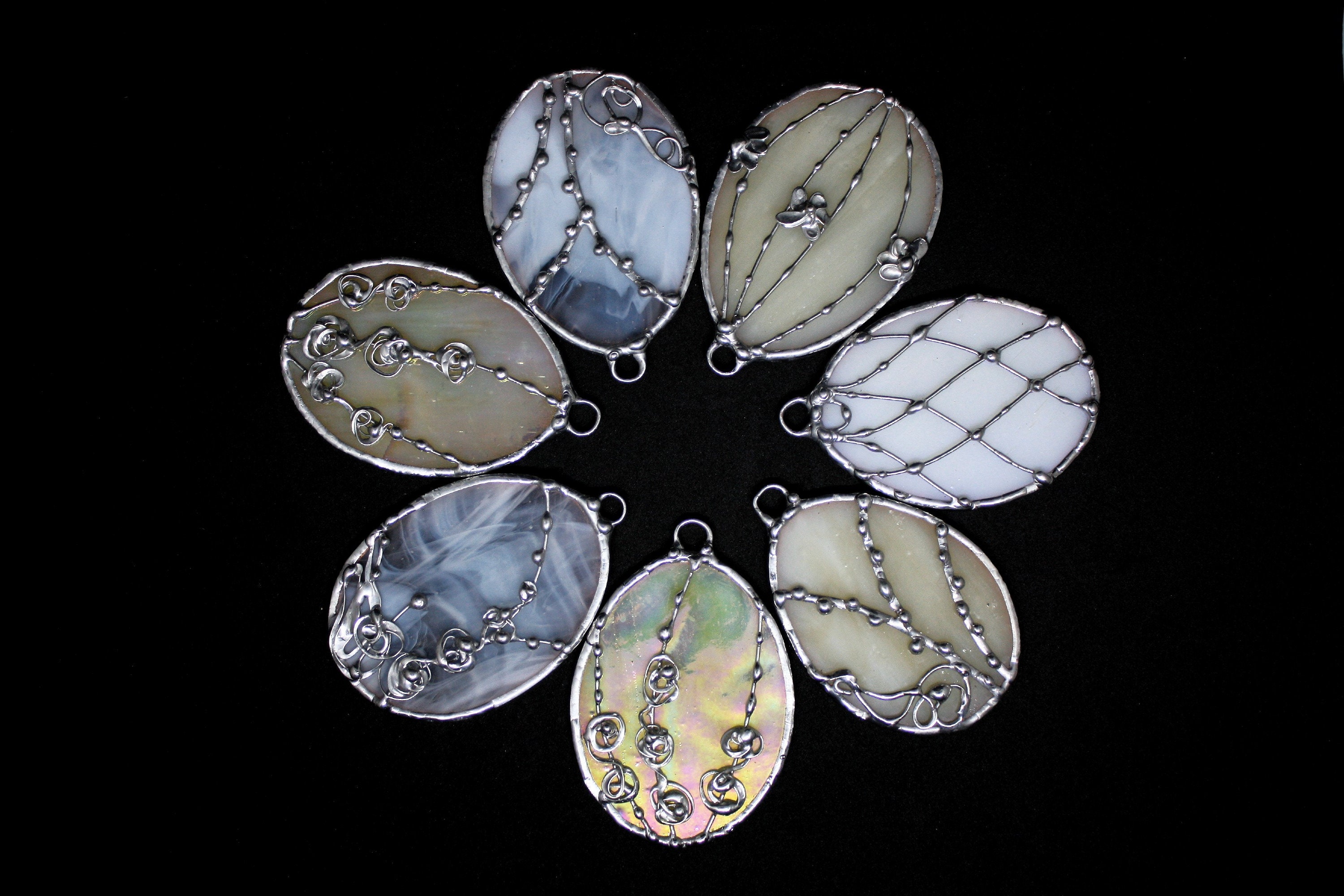 Stained Glass Easter Egg Charm Suncatcher Window Wall Hanging ...