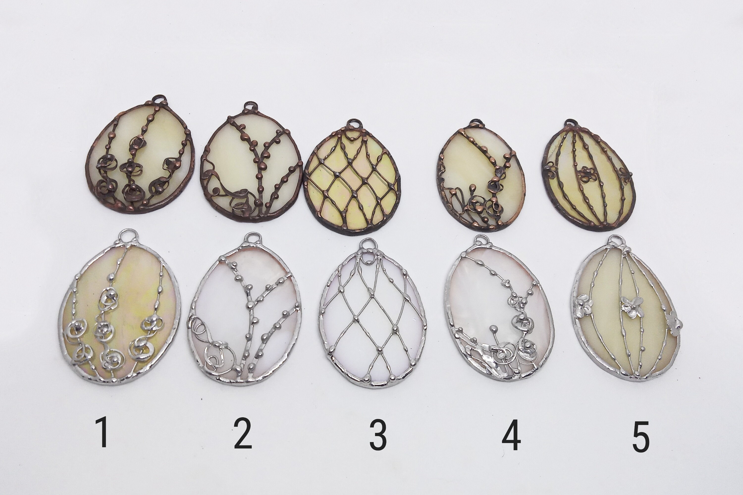 Stained Glass Easter Egg Charm Suncatcher Window Wall Hanging ...