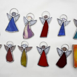 Stained Glass Angel Christmas Gift Xmas Tree Ornament Glass Suncatcher ...