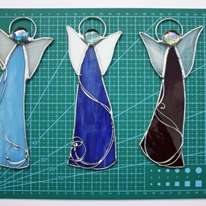 Stained Glass Angels Christmas Ornament Xmas Tree Angel Suncatcher Wall ...