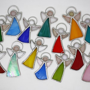 Stained Glass Angel Christmas Gift Xmas Tree Ornament Glass Suncatcher ...