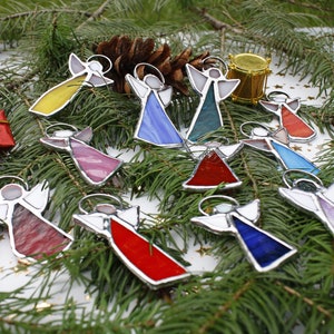 Stained Glass Angel Christmas Gift Xmas Tree Ornament Glass Suncatcher ...