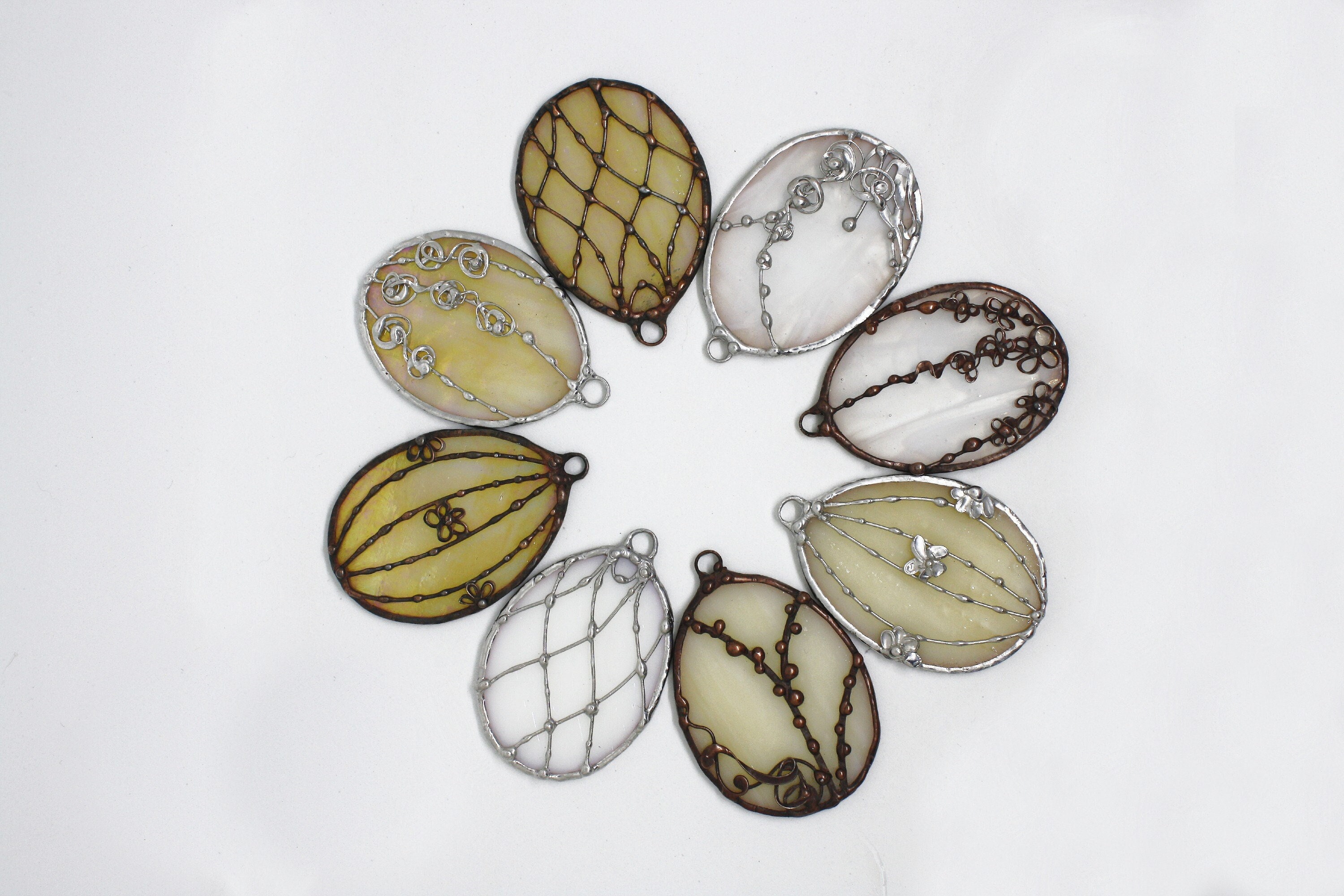 Stained Glass Easter Egg Charm Suncatcher Window Wall Hanging ...