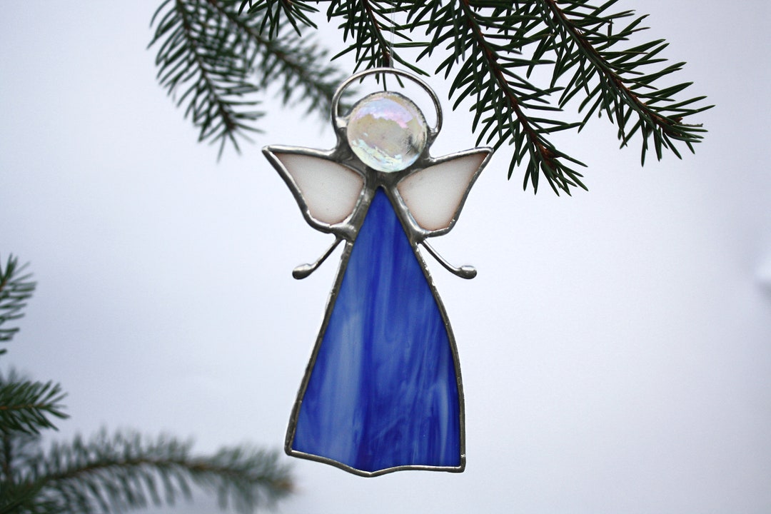 Stained Glass Happy Angels Christmas Gift Xmas Tree Angel Ornament Home ...