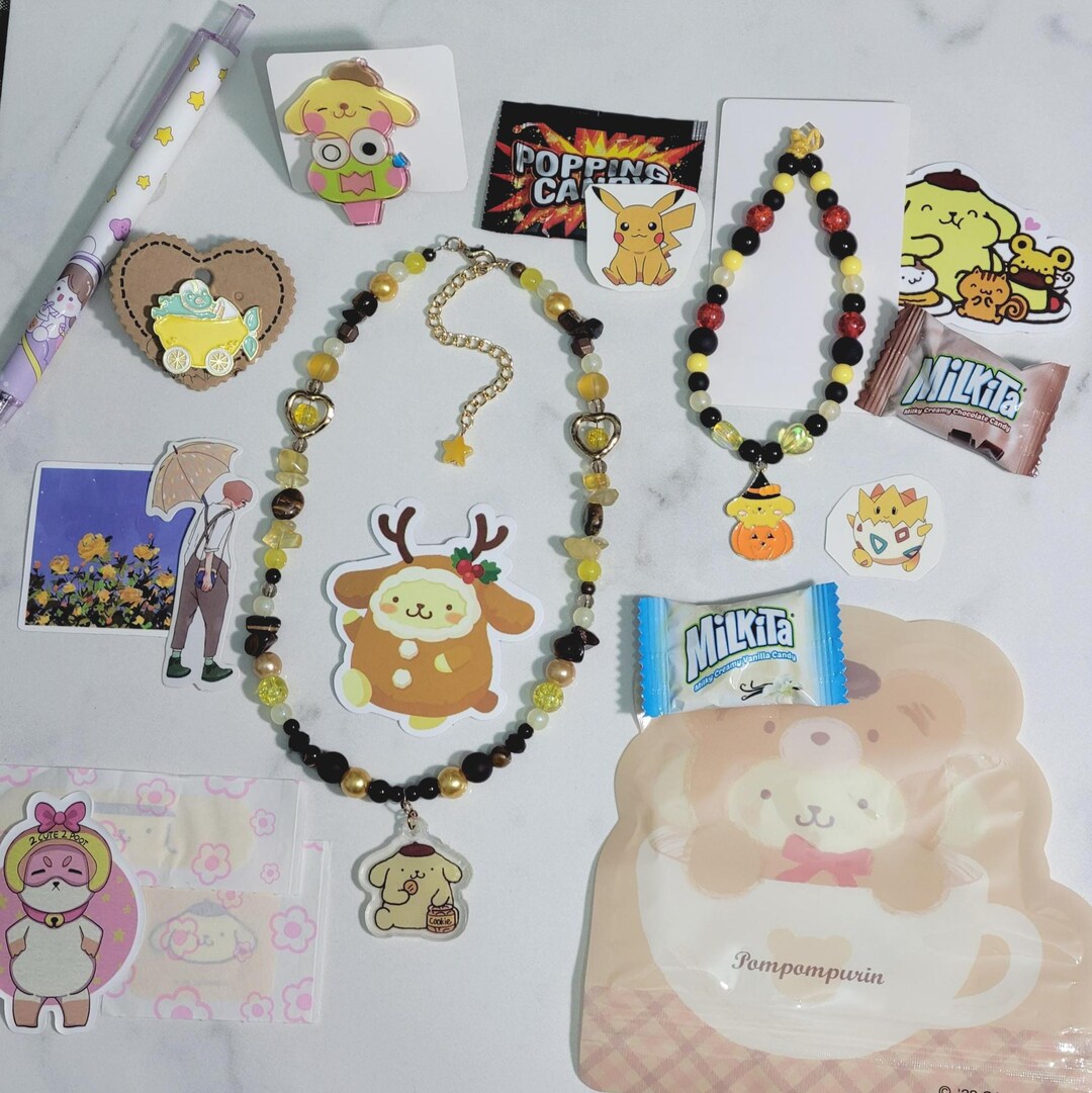 Pompompurin Gift Set - Pompompurin Necklace - Pompompurin Halloween ...