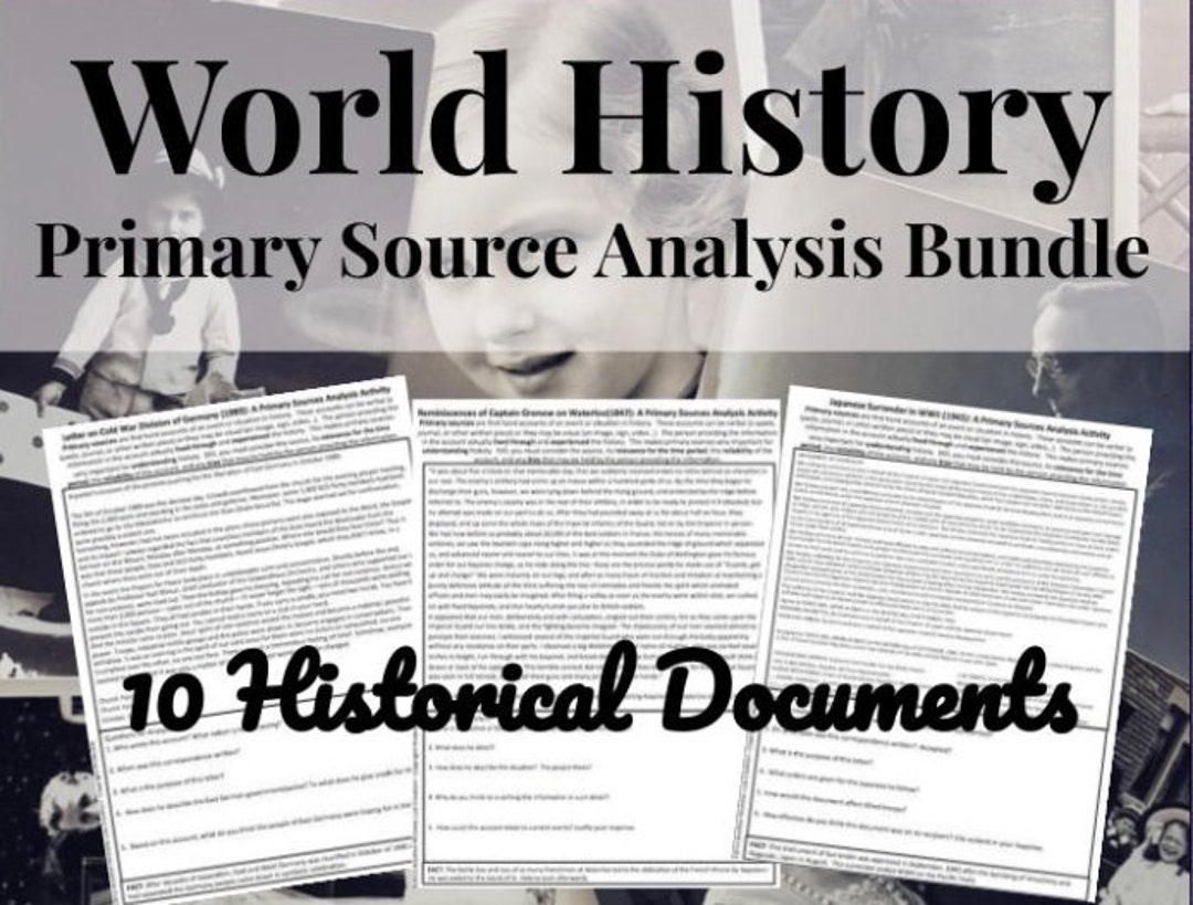 Modern World History Document Primary Source Analysis Bundle - French ...