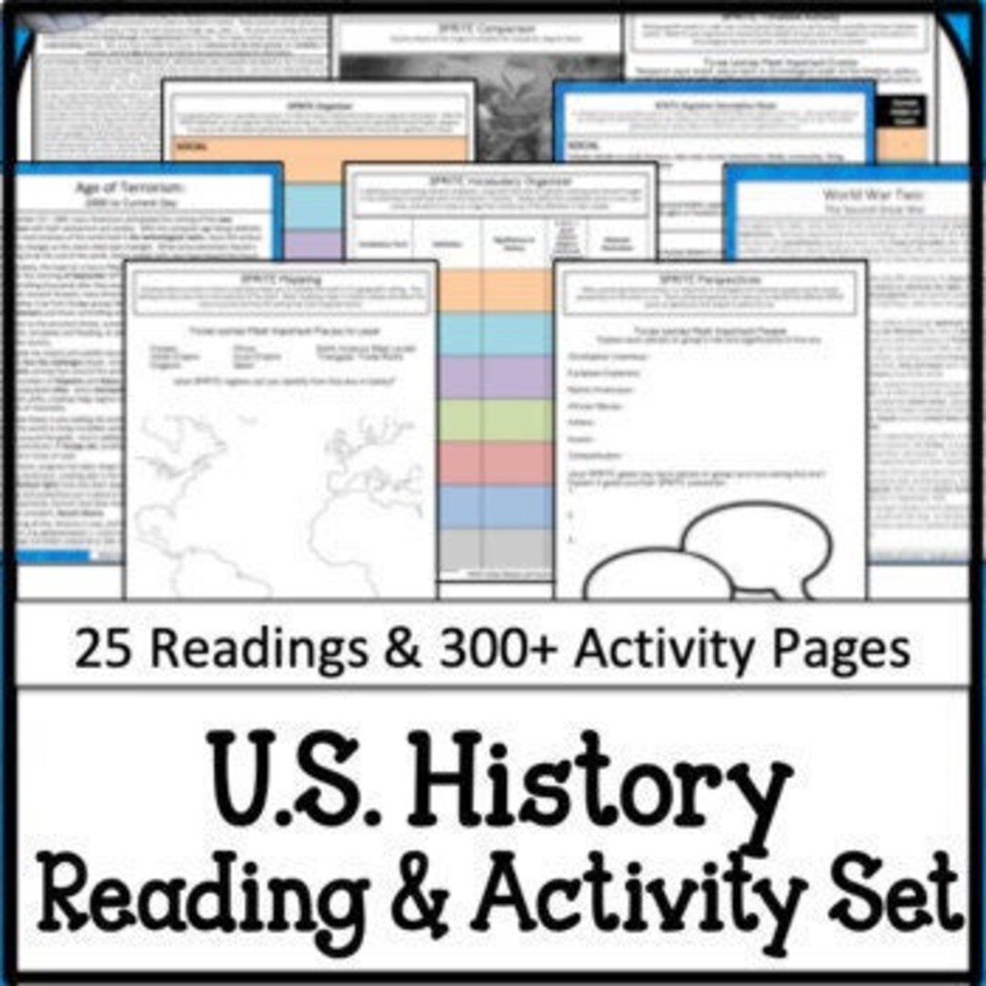 US American History Full Year Curriculum With Readings and Activities ...