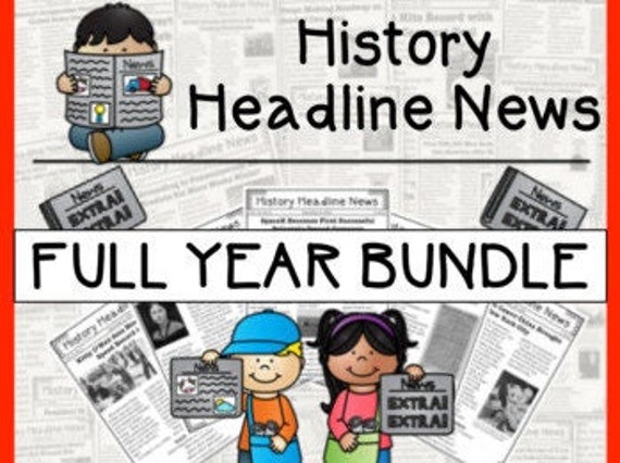 This Day in History Newspaper Informational Nonfiction Daily - Etsy