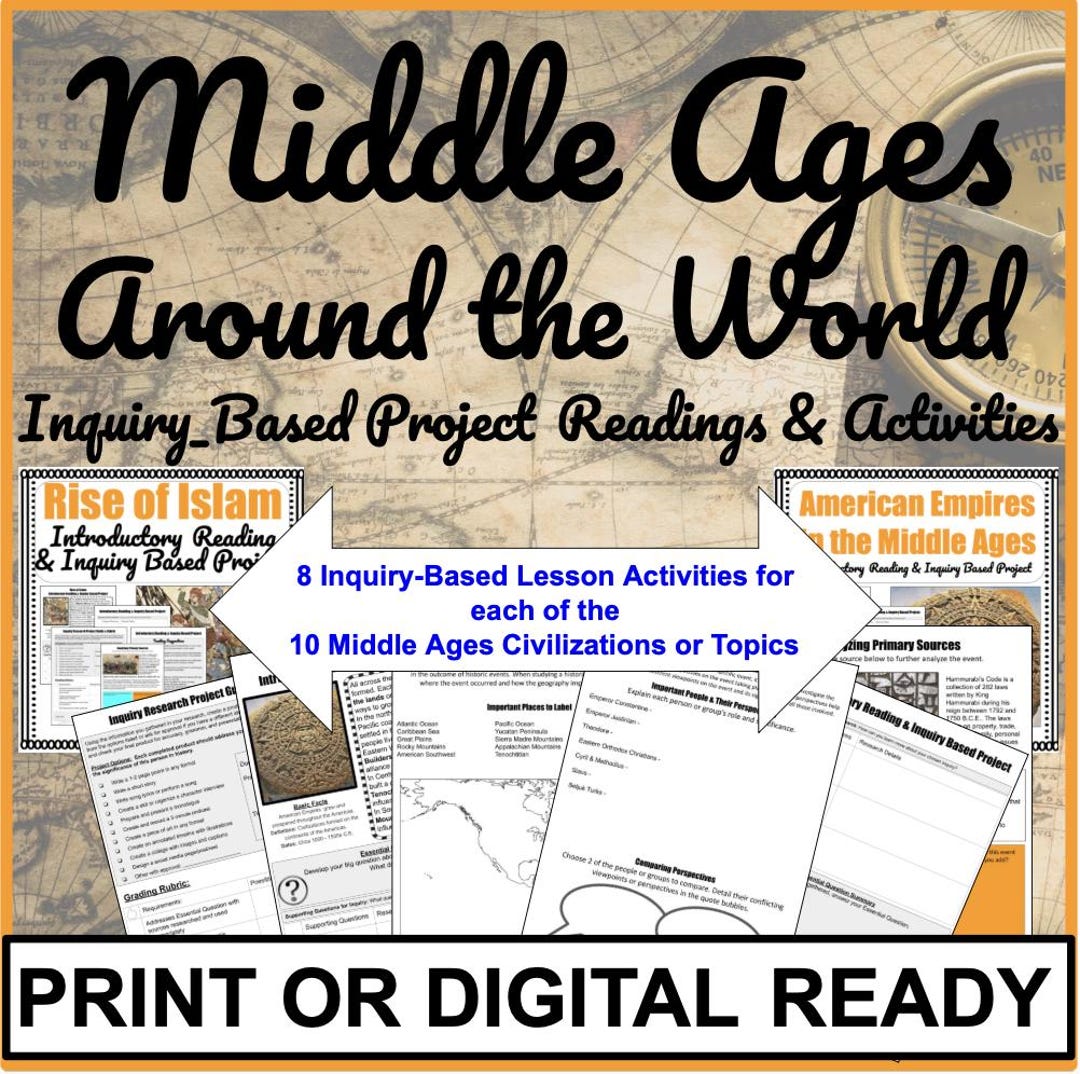 Middle Ages Lesson Bundle - Inquiry Based Learning Project Activities ...