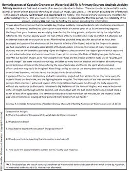 Modern World History Document Primary Source Analysis Bundle - French ...