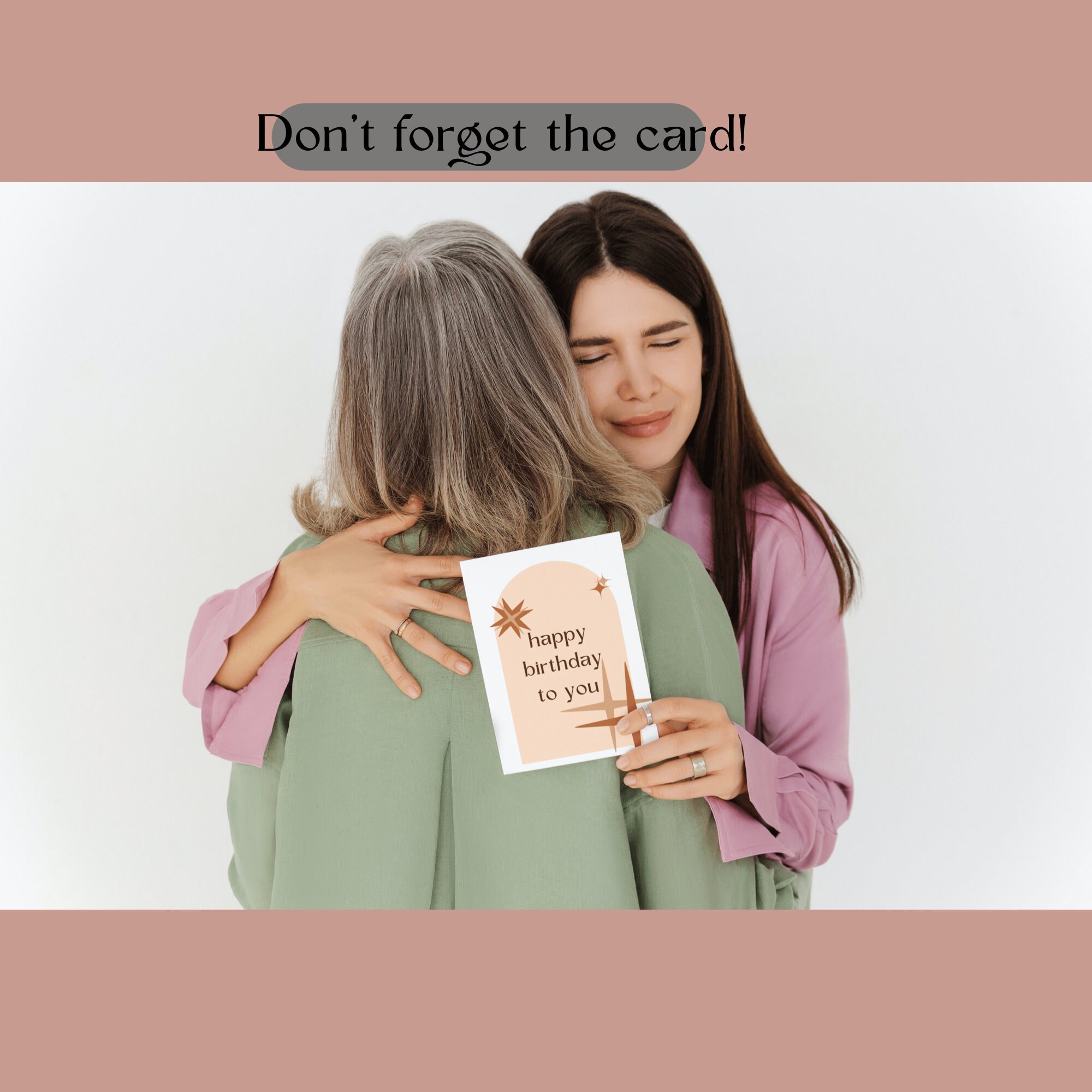 Midmod Style Birthday Card Template/printable Retro Birthday Card/clean ...