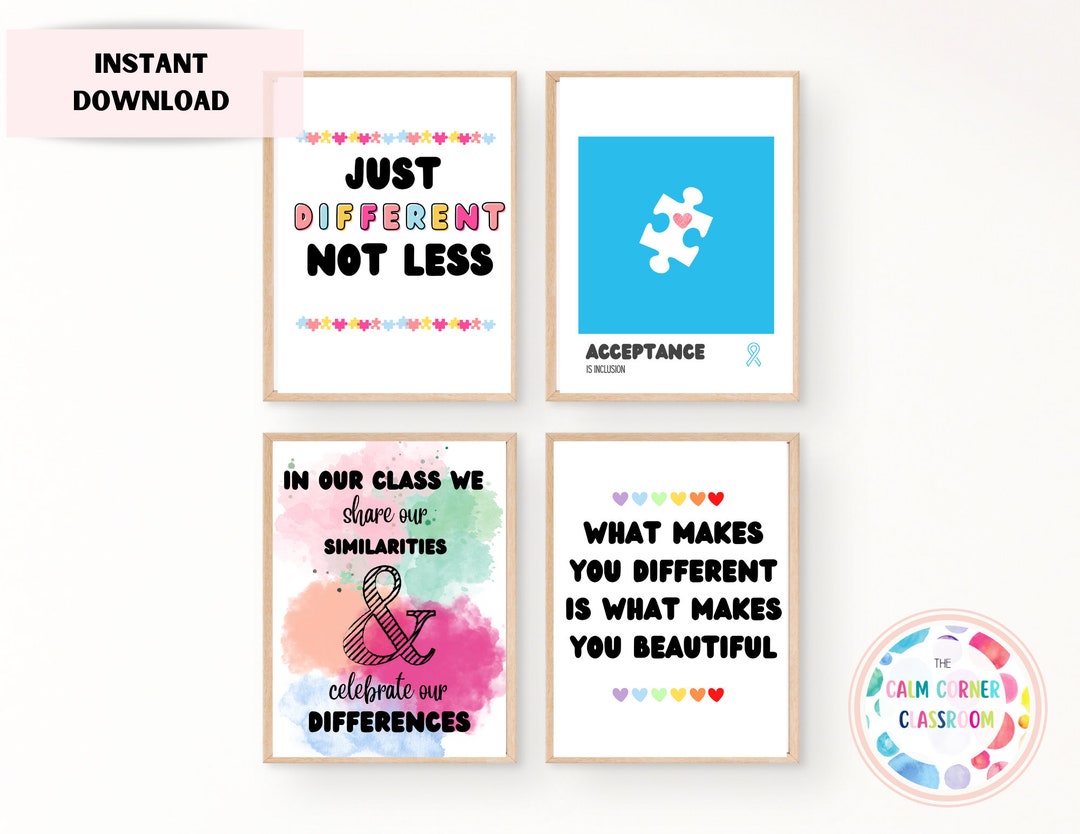 Autism Awareness Classroom Posters L Inclusion Posters L School Social ...