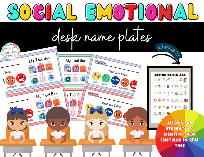 Social Emotional Learning L Desk Name Plates L Name Tags | Printable ...