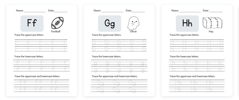 Fall Theme Alphabet Letters Tracing Pages | Student Worksheets L ...