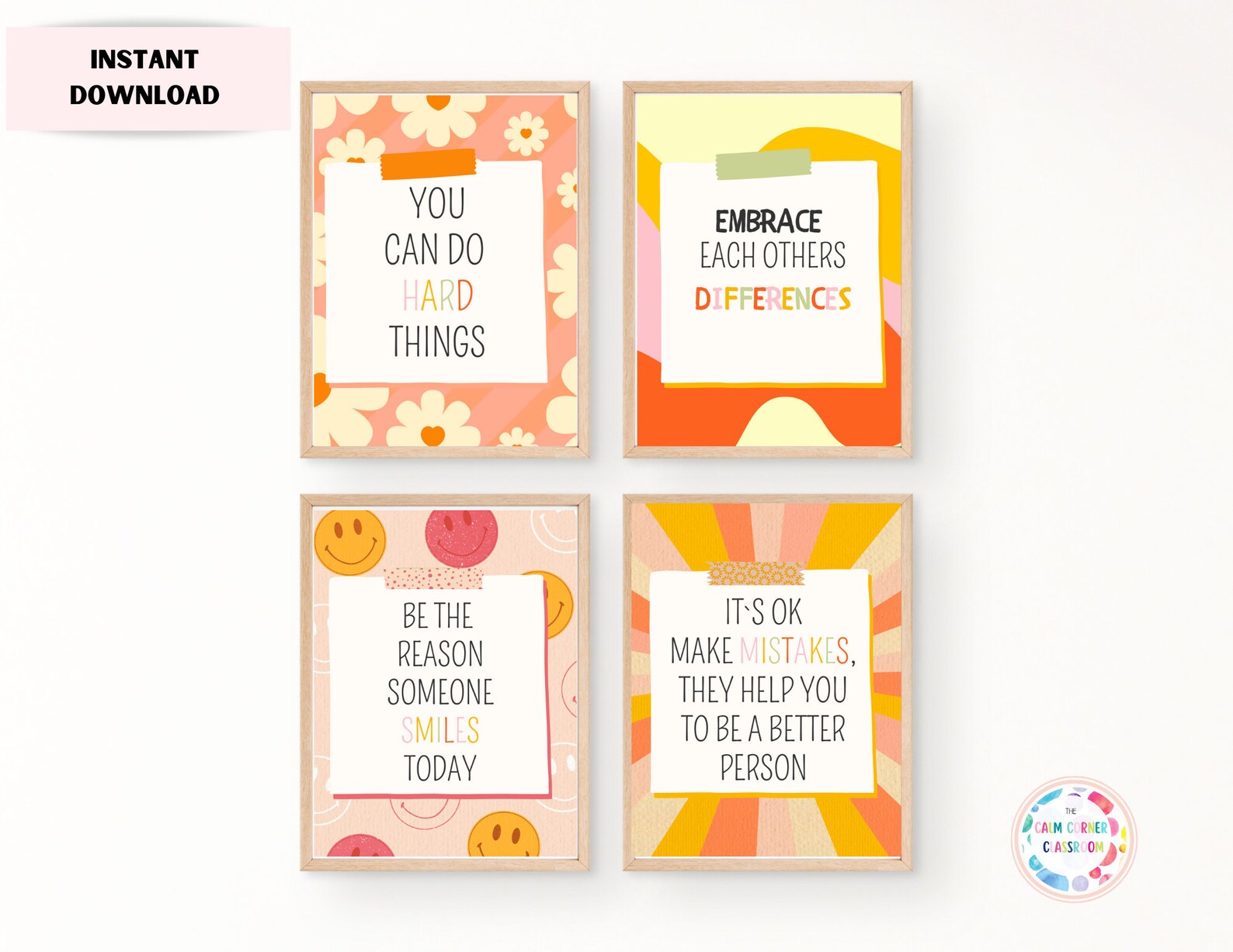 Groovy Retro Classroom Decor, Motivational Posters, Classroom Printable ...