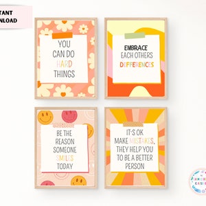 Groovy Retro Classroom Decor, Motivational Posters, Classroom Printable ...