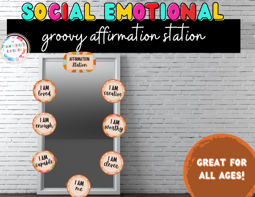 PRINTABLE Affirmation Station Posters | Bulletin Board Display ...