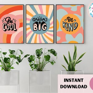 Groovy Retro Classroom Decor, Motivational Posters, Classroom Printable ...