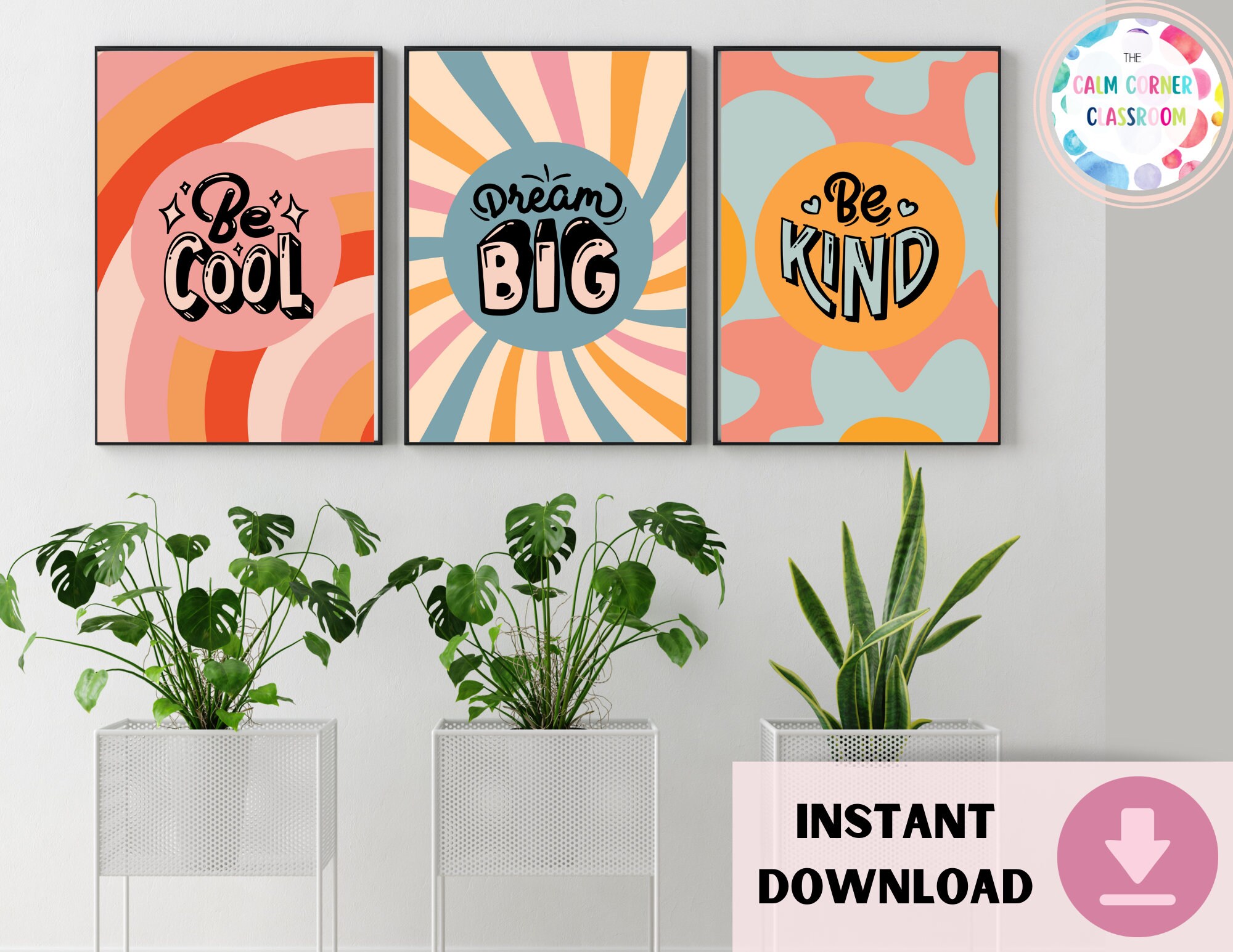 Groovy Retro Classroom Decor, Motivational Posters, Classroom Printable ...