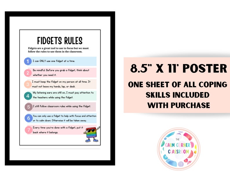Fidget Classroom Contract L Fidget Rules L Emotional Learning L ...