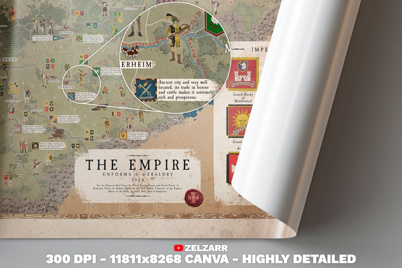 Map of the Empire: Uniforms & Heraldry warhammer - Etsy Canada