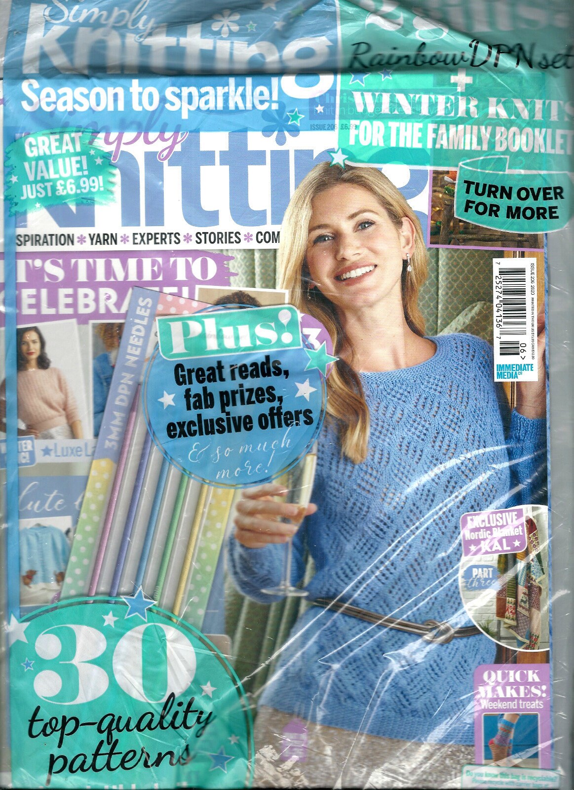 SIMPLY KNITTING MAGAZINE 30 Patterns Season Sparkle Issue 206 2020 - Etsy