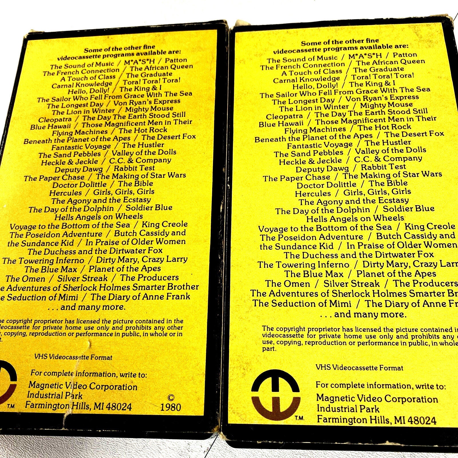 Patton VHS 2 Tape Set Part 1 & 2 Rare 1977 LS - Etsy Australia